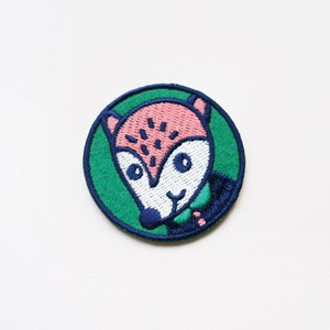 Little Fox Sticker Patch or Pin Kid Embroidered Patch Cute Embroidered ...