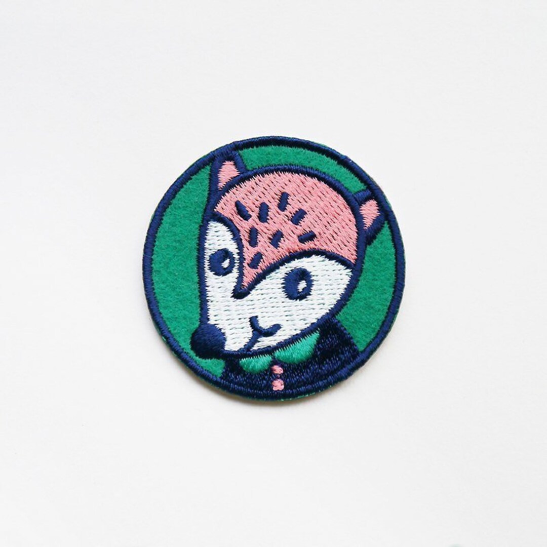 Little Fox Sticker Patch or Pin Kid Embroidered Patch Cute Embroidered ...