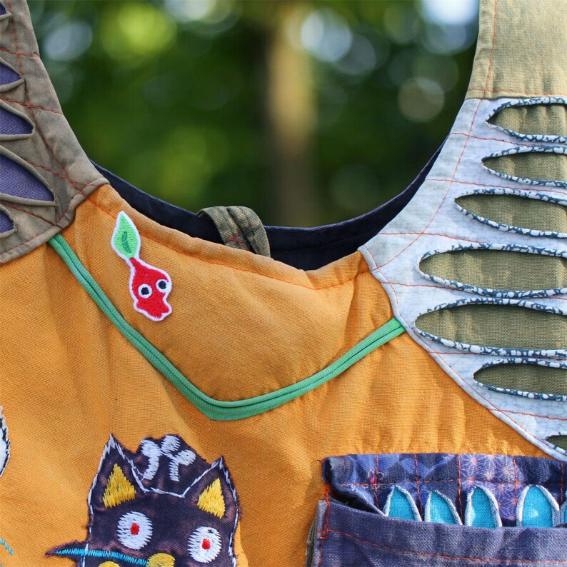 Pikmin Mini Embroidery Charm Strap and Pin | Handmade Videogame ...