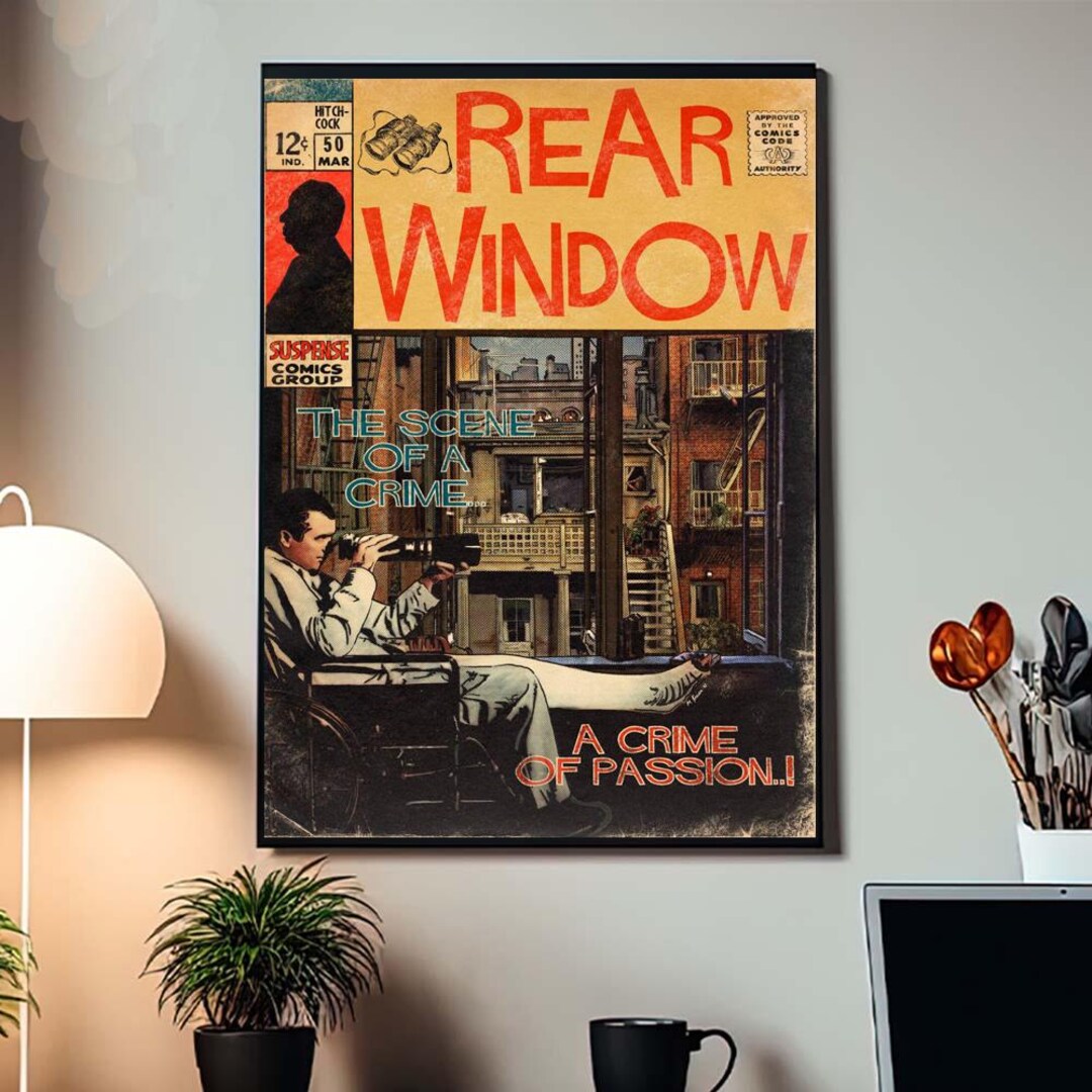 Rear Window - Alfred Hitchcock - Classic Hollywood Movie Fan Art Poster ...