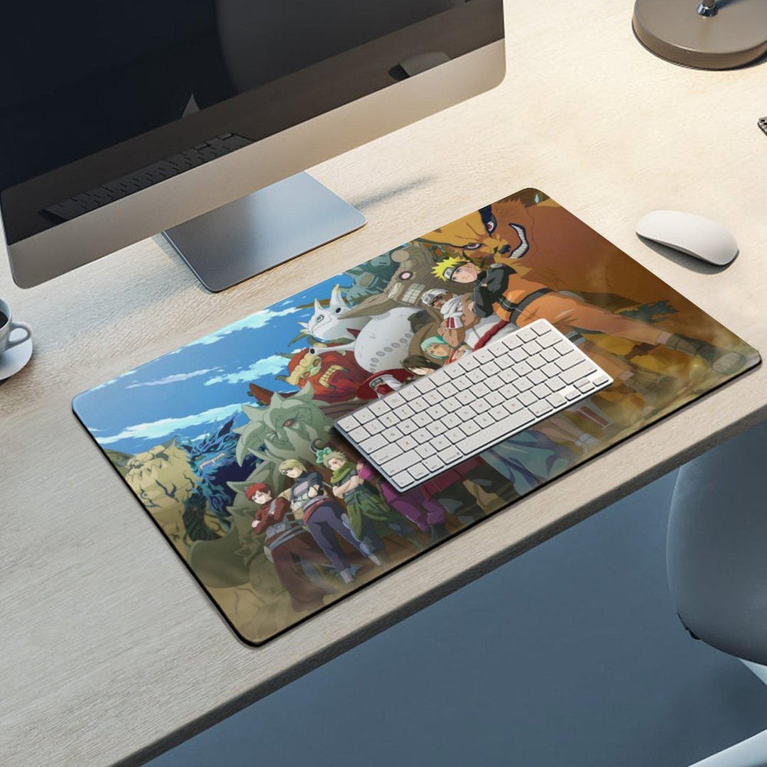 Naruto Complete Tailed Beasts & Jinchuriki Mouse Pad - Epic Bijuu Battle Desk Mat 29.5"x15.7 ...
