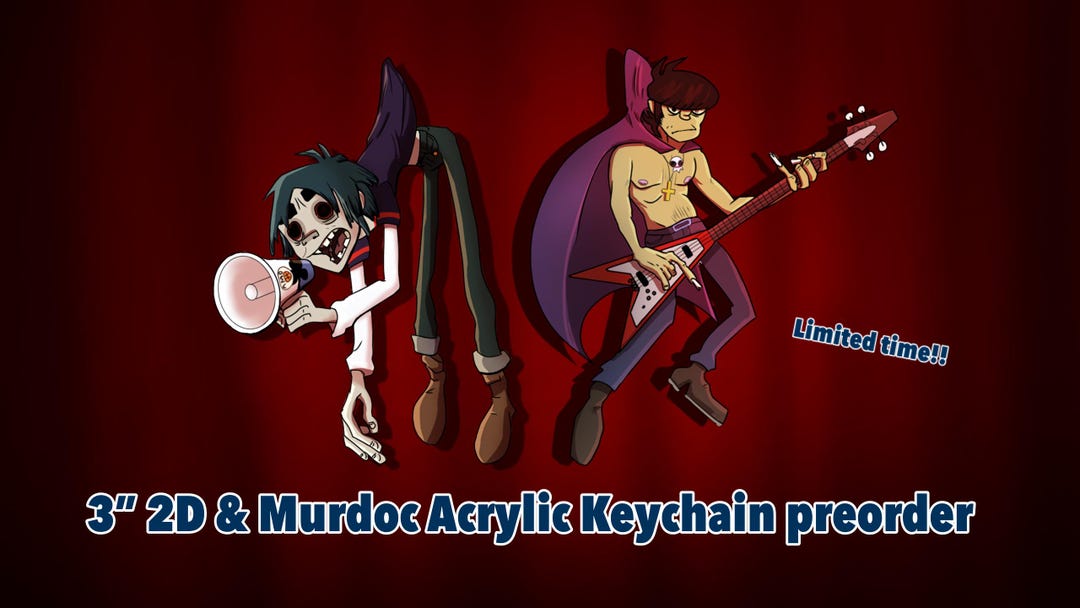 PREORDER 3” 2D & Murdoc Feel Good Inc Acrylic Keychains - Etsy