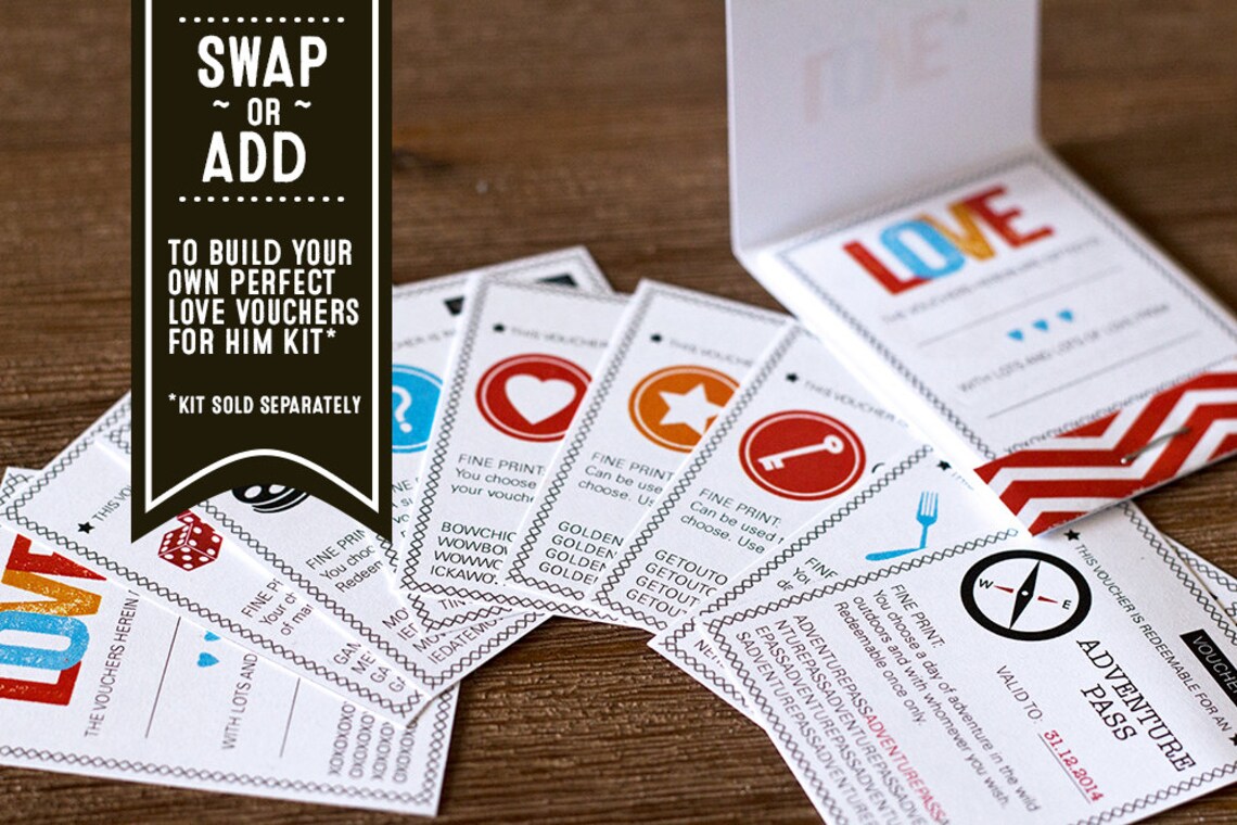 Expansion Pack for LOVE Vouchers for Him Printable - Etsy