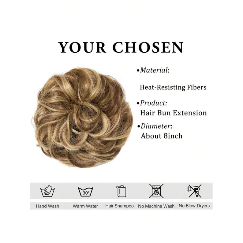 Messy Hair Bun Extension, Messy Bun Hair Piece, Hair Updo, Hair Bun ...