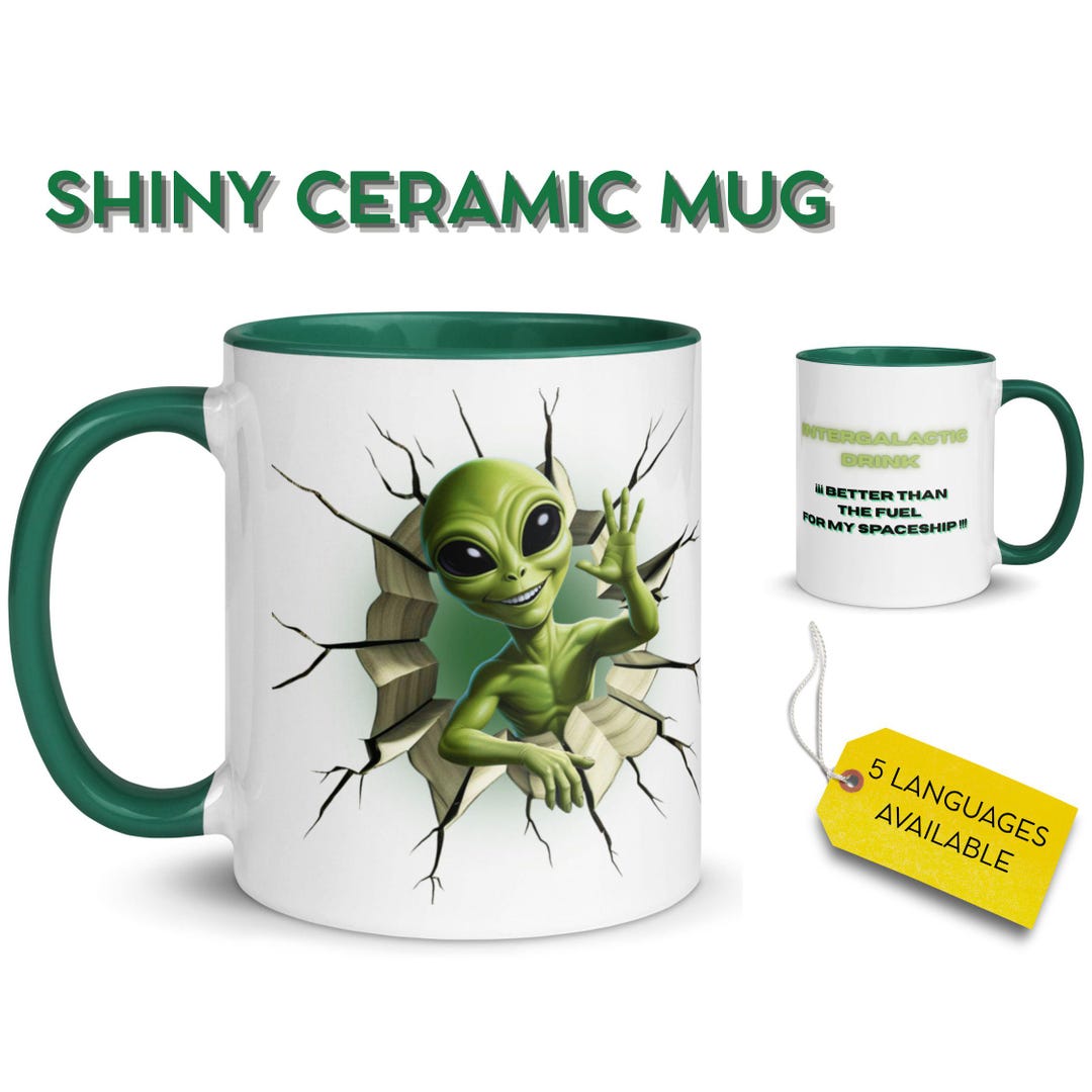 Ceramic Mug (shiny Dark Green) 3D EFFECT Dog. Coffee, Chocolate ...
