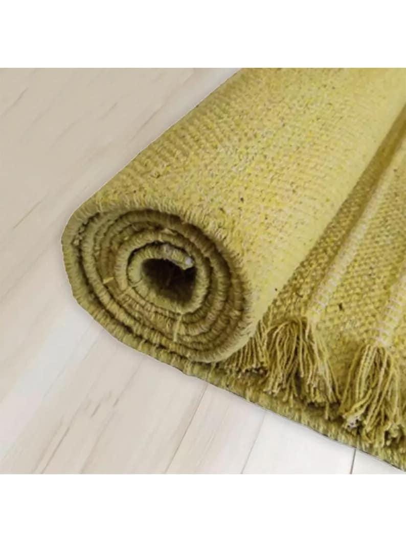 Organic Cotton Handmade Yoga Mat: Natural Herbs, Anti-slip - Etsy