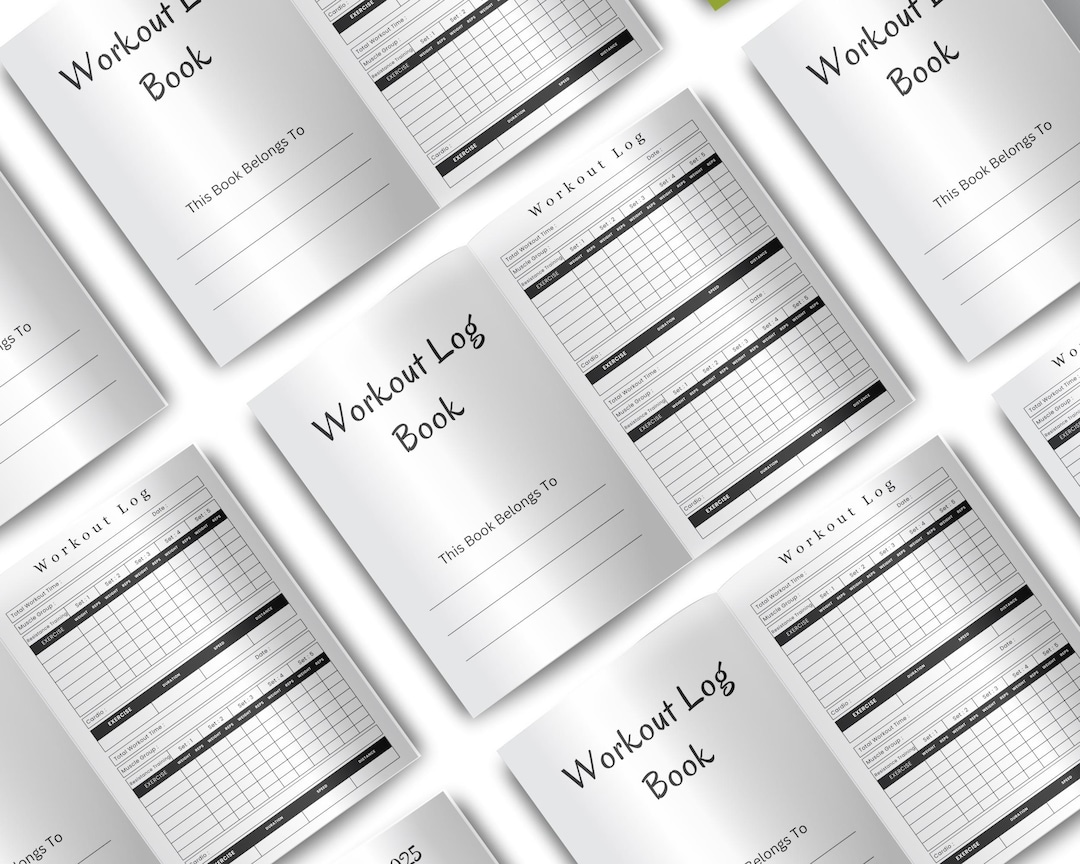 Printable Workout Log Book | Fitness Tracker Journal | Exercise Planner ...