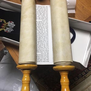 Big Sefer Torah Scroll Book Bible Hebrew&velvet Cover Israel 18.5"\47cm ...