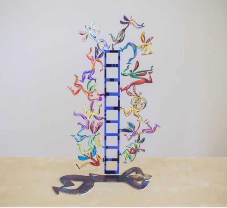 David Gerstein Jacob's Ladder Metal Sculpture: Modern Jewish Art Gift ...