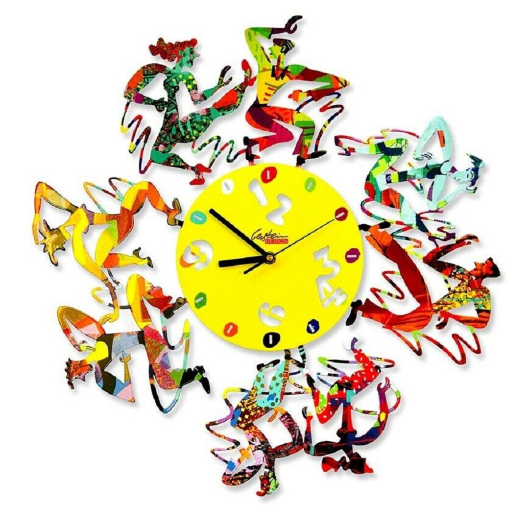 David Gerstein Disco Time Clock Decorative Wall Clocks Laser ...