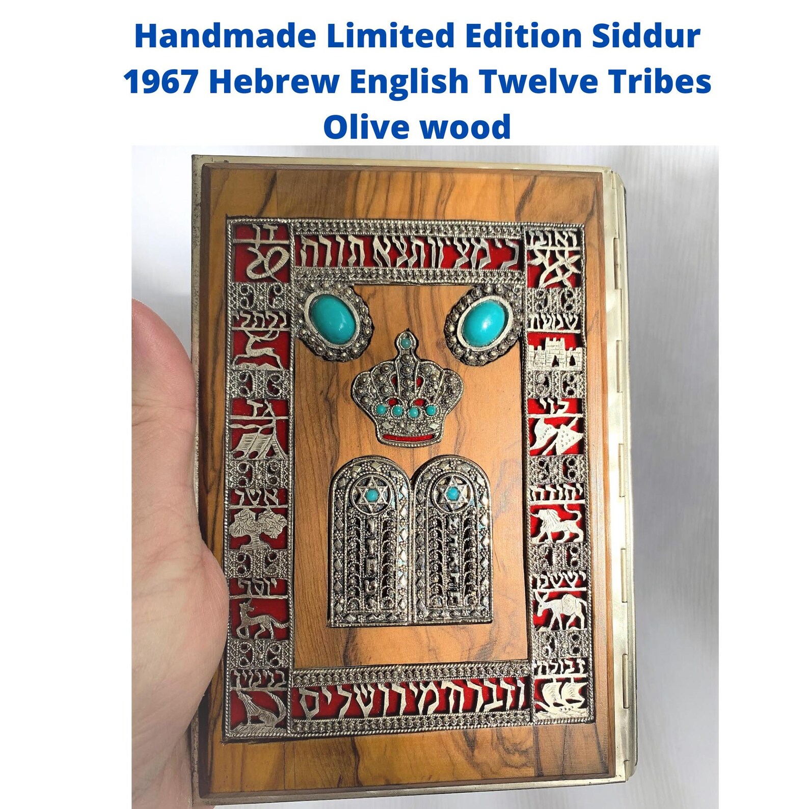 Limited Edition Siddur - 1967 Hebrew-english - 12 Tribes - Olive Wood ...