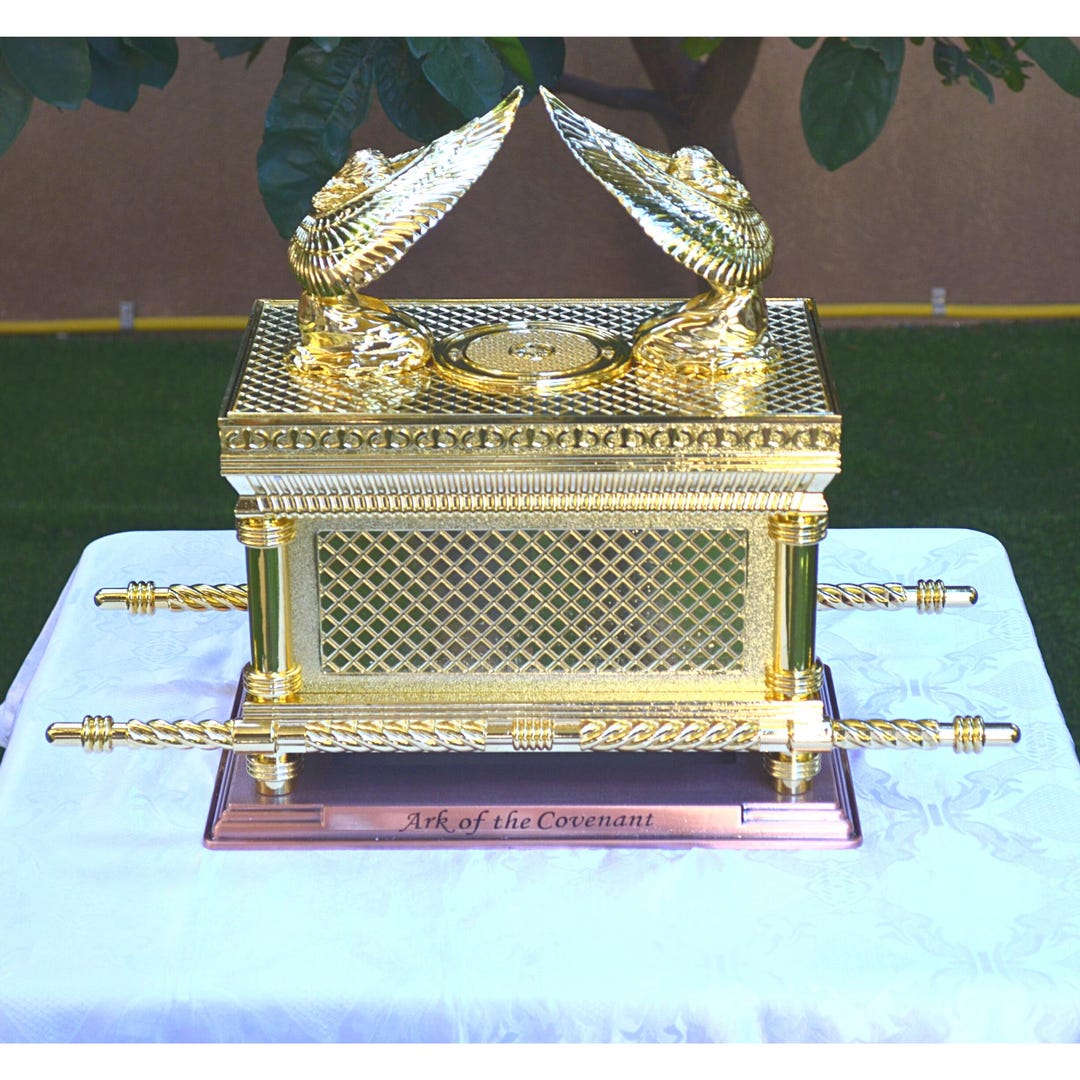 Gold-plated Copper Ark of the Covenant Replica - Extra Large Judaica ...