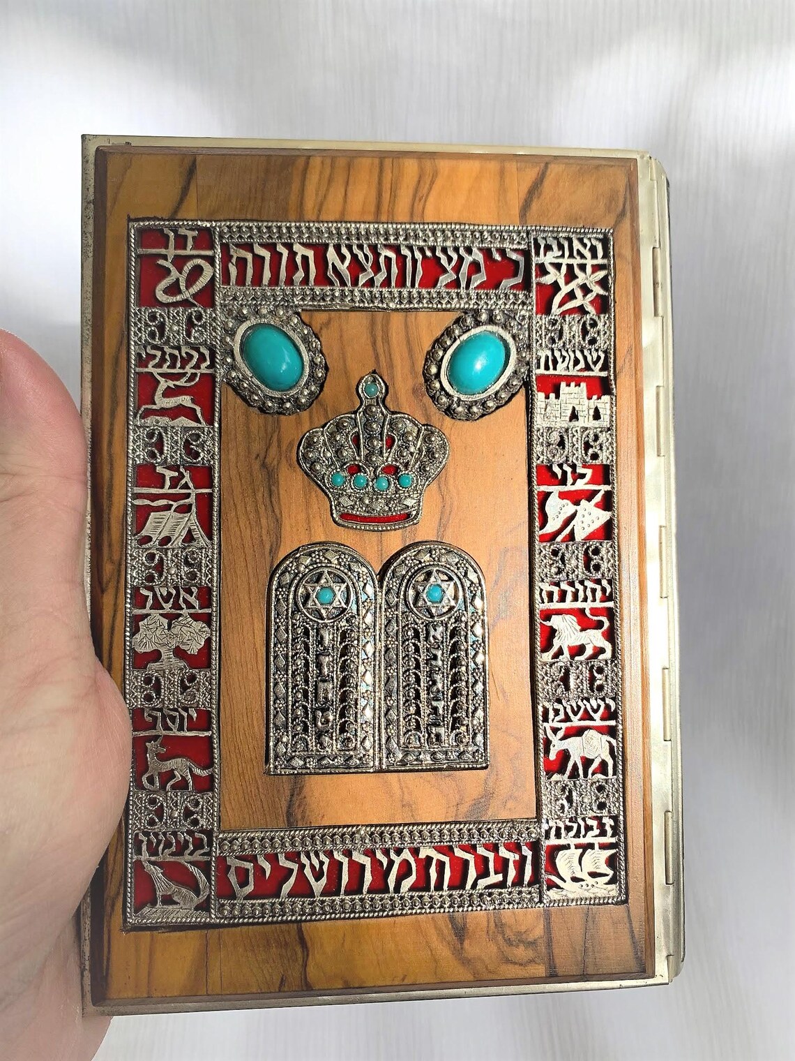 Limited Edition Siddur - 1967 Hebrew-english - 12 Tribes - Olive Wood ...