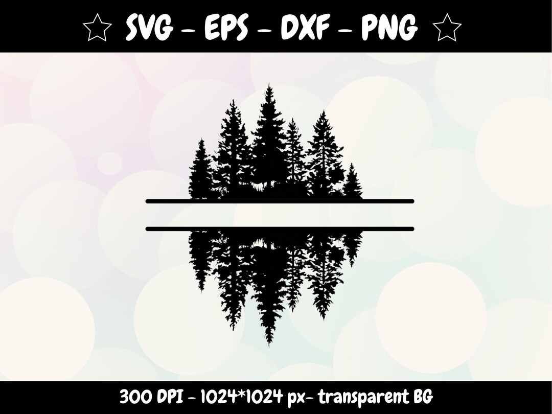 Forest Trees SVG: Pine Tree Design for Cricut, Commercial Use, Fir ...