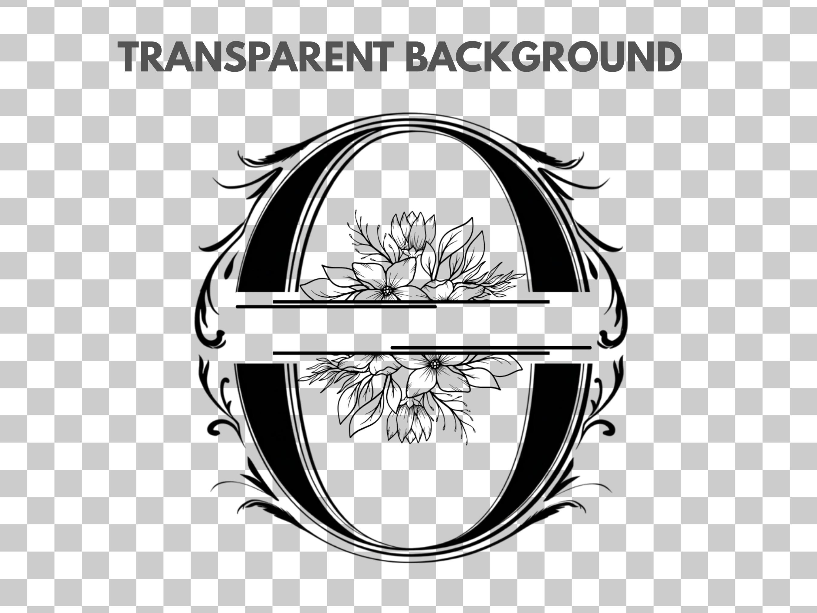 Elegant Letter O Monogram SVG PNG: Floral Initial O, Commercial Use ...