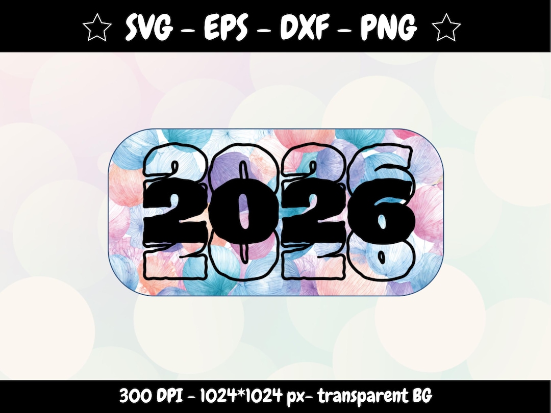 SVG 2026: Olá 2026 para Cricut, Uso Comercial, Download Digital, Feliz ...