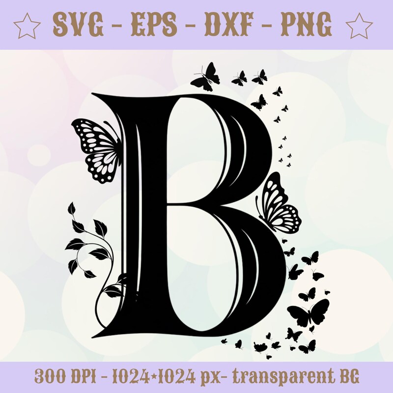 Butterfly Letter Decal - Etsy