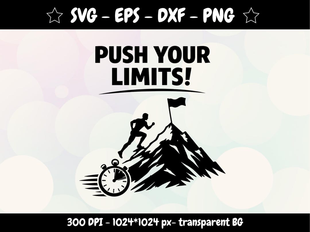 Supere seus limites - SVG de corrida | SVG de atletismo | SVG de treino ...