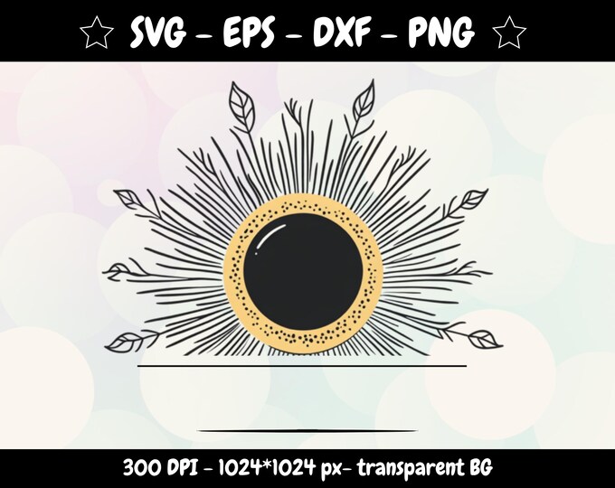 Sun Svg Bundle, Sun Svg, Summer Svg, Half Sun Svg, Boho Sun Svg, Hello ...