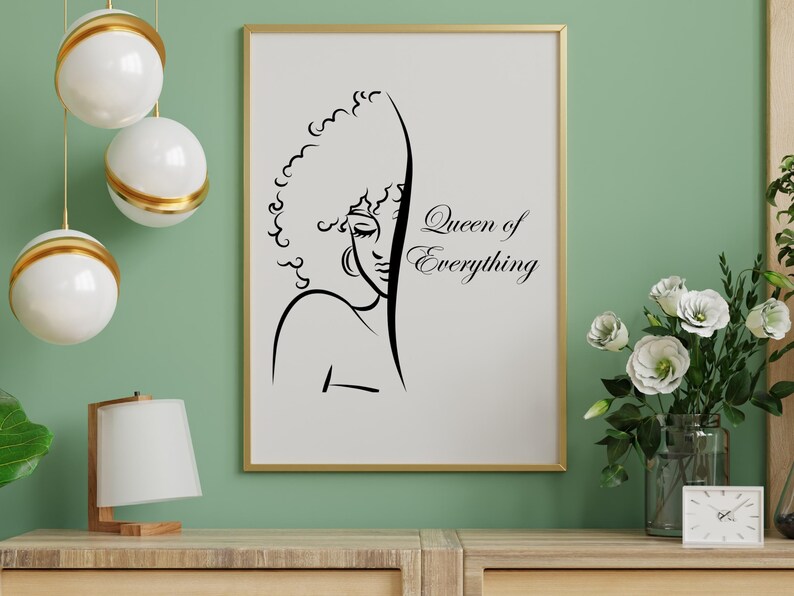 Black Queen Face SVG for Cricut & Silhouette, Commercial Use, Digital ...