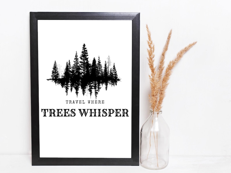 Forest, Forest Wall Art, Mountain Art, Pine Trees, Mountain Scene Svg ...