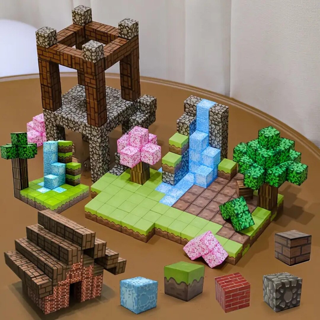 Magnetic Square Building Blocks. Block Model. 100 Pieces. Building ...