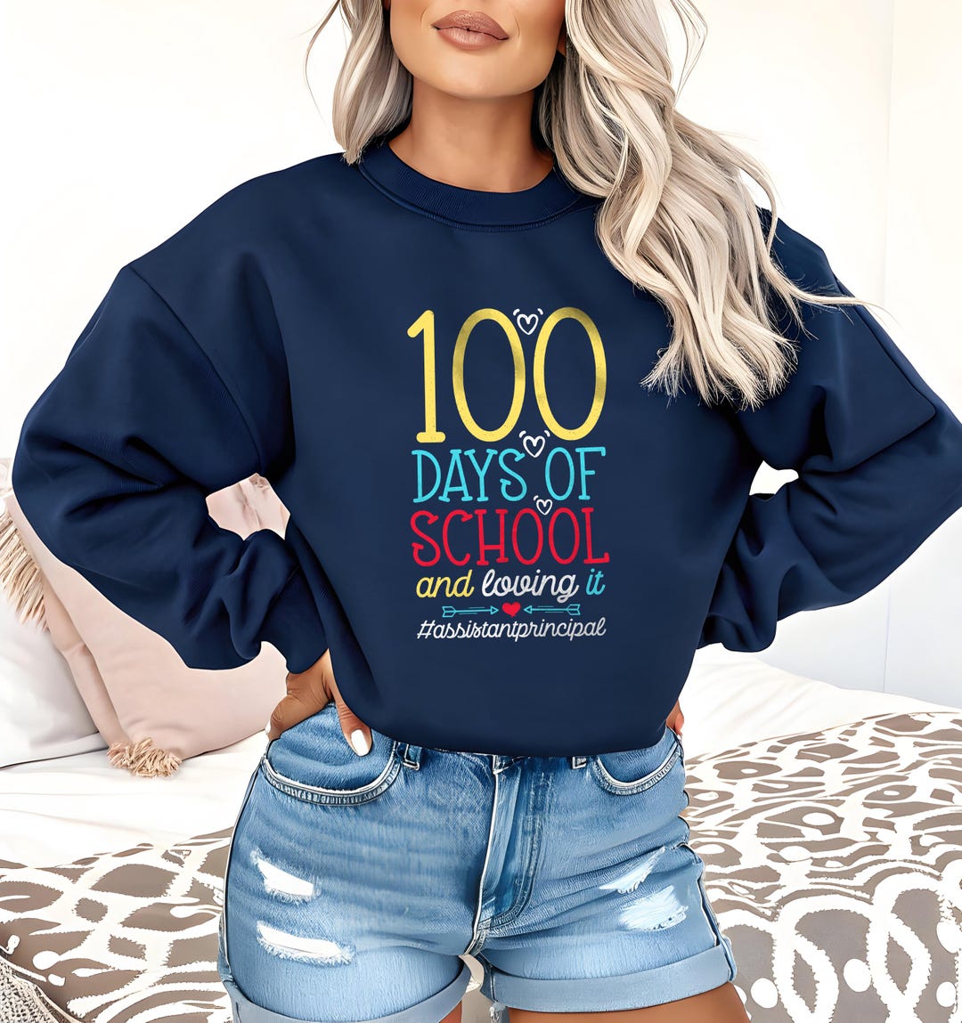100 Days of School Crewneck - Classroom Celebration Top - Teacher ...