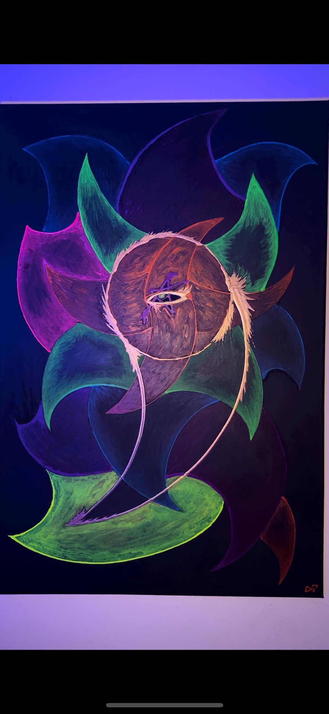 Original Gothic Abstract Art 36x24 blacklight Optional seraphim9 - Etsy