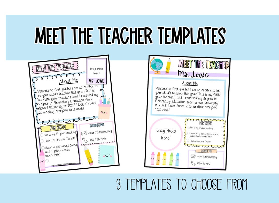 Pastel Meet the Teacher Template, Newsletter, Open House, Back to ...