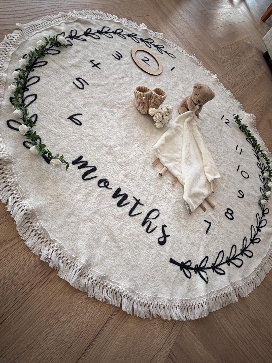 Baby Milestones Mat Monthtly Baby Milestones Baby Mat - Etsy