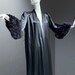 Vintage Marabou Dressing Gown Robe, LUCIE ANN Inky Black Feather Wrap ...