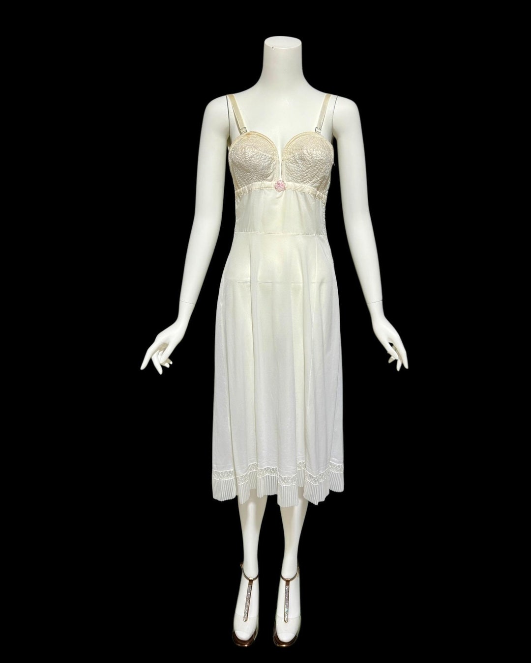 Vintage 1950s Slip Dress, CELEBRITY Bra Slip, Bullet Bra Pinup Lingerie ...