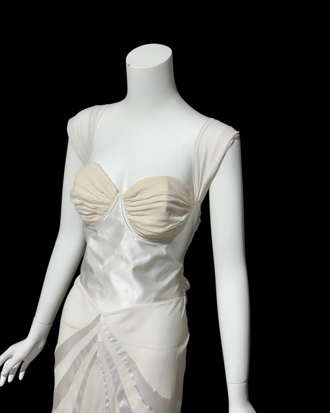 Vintage Nightgown Slip Dress, JACALYN BENNETT, 1980s SILK White Bias ...