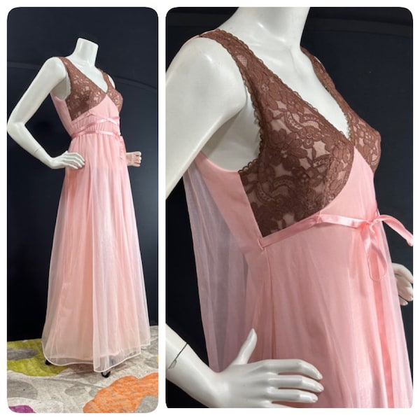Sheer Nightgown Negligee Etsy