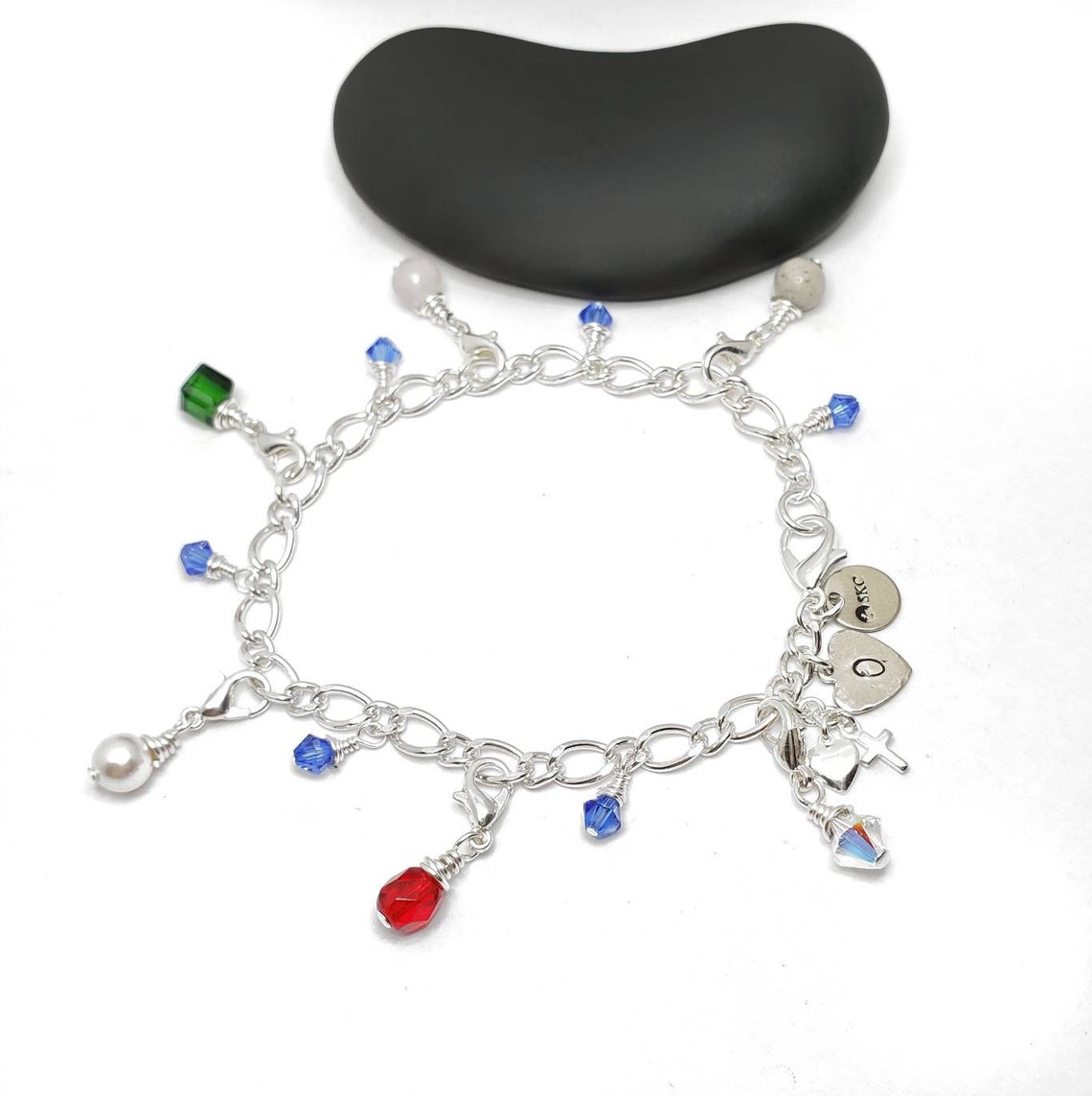 Silver Plated Purity Charm Bracelet With Detachablecharms - Etsy