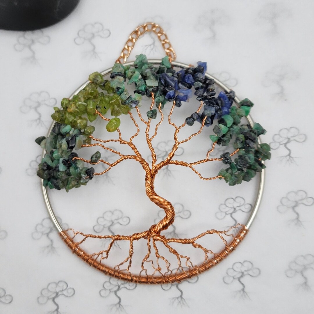 Family Birthstone Tree of Life, Custom Copper Wire Wrapped Art - Etsy