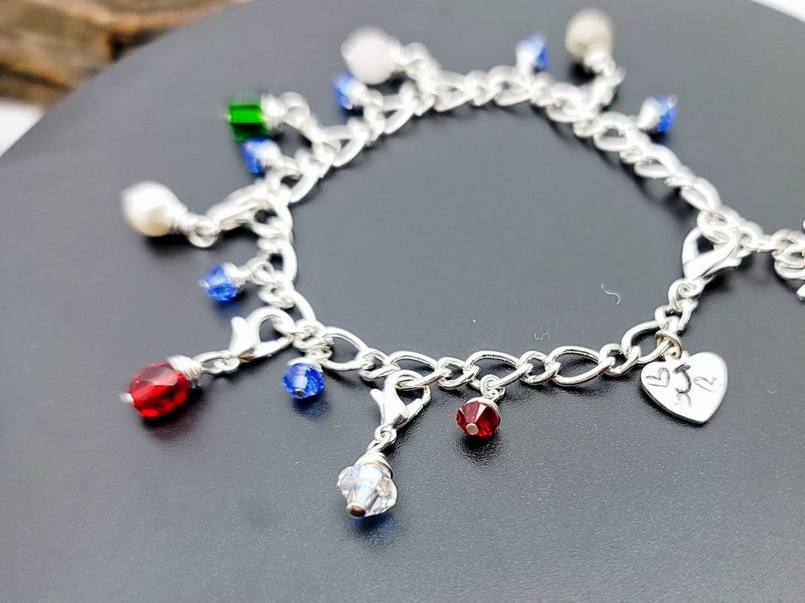 Silver Plated Purity Charm Bracelet With Detachablecharms - Etsy