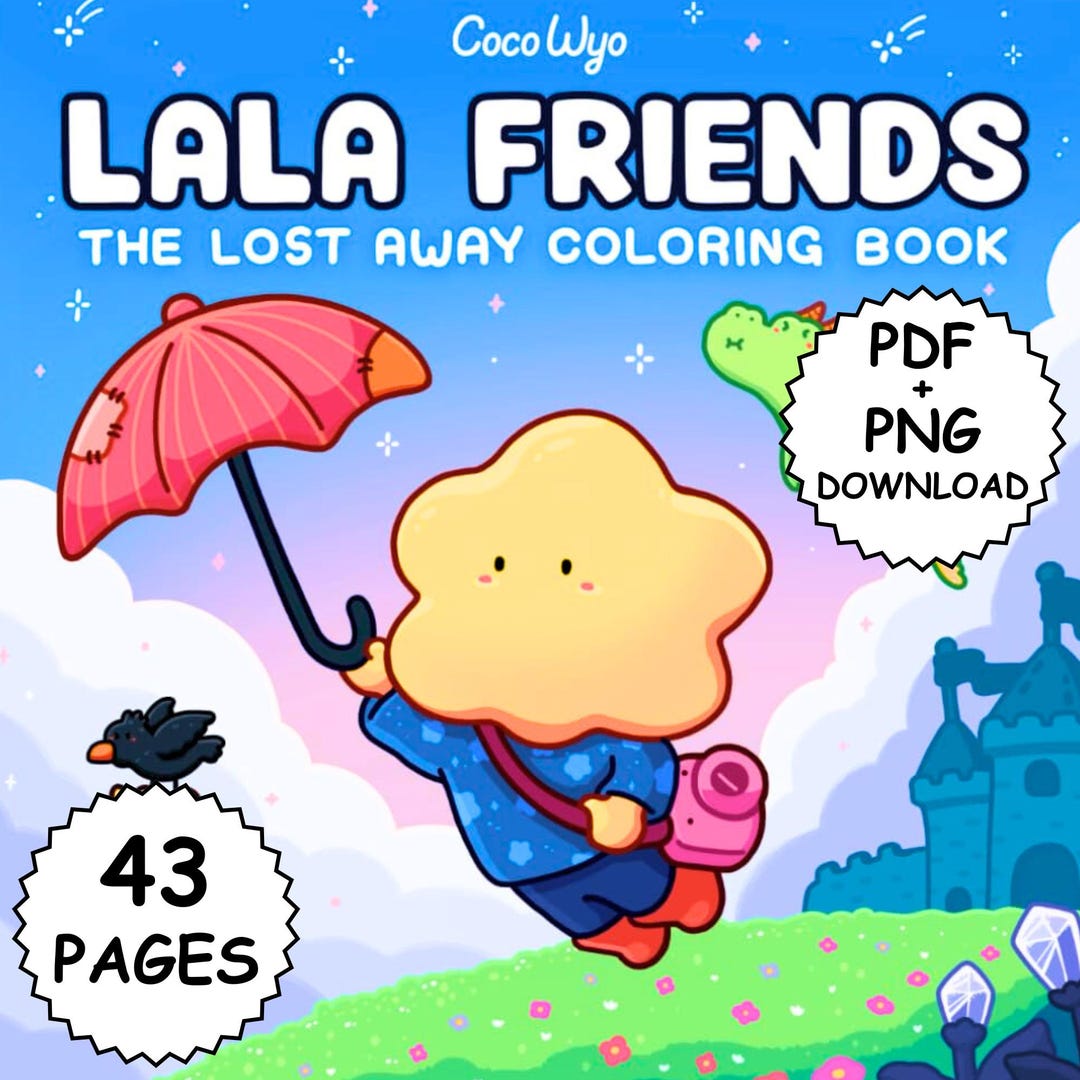 Lala Friends Coloring Book PDF + PNG | Printable Cute Kawaii Coloring ...