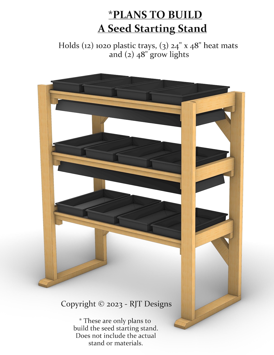 Seed Starting Stand Plans- PDF Version - Etsy