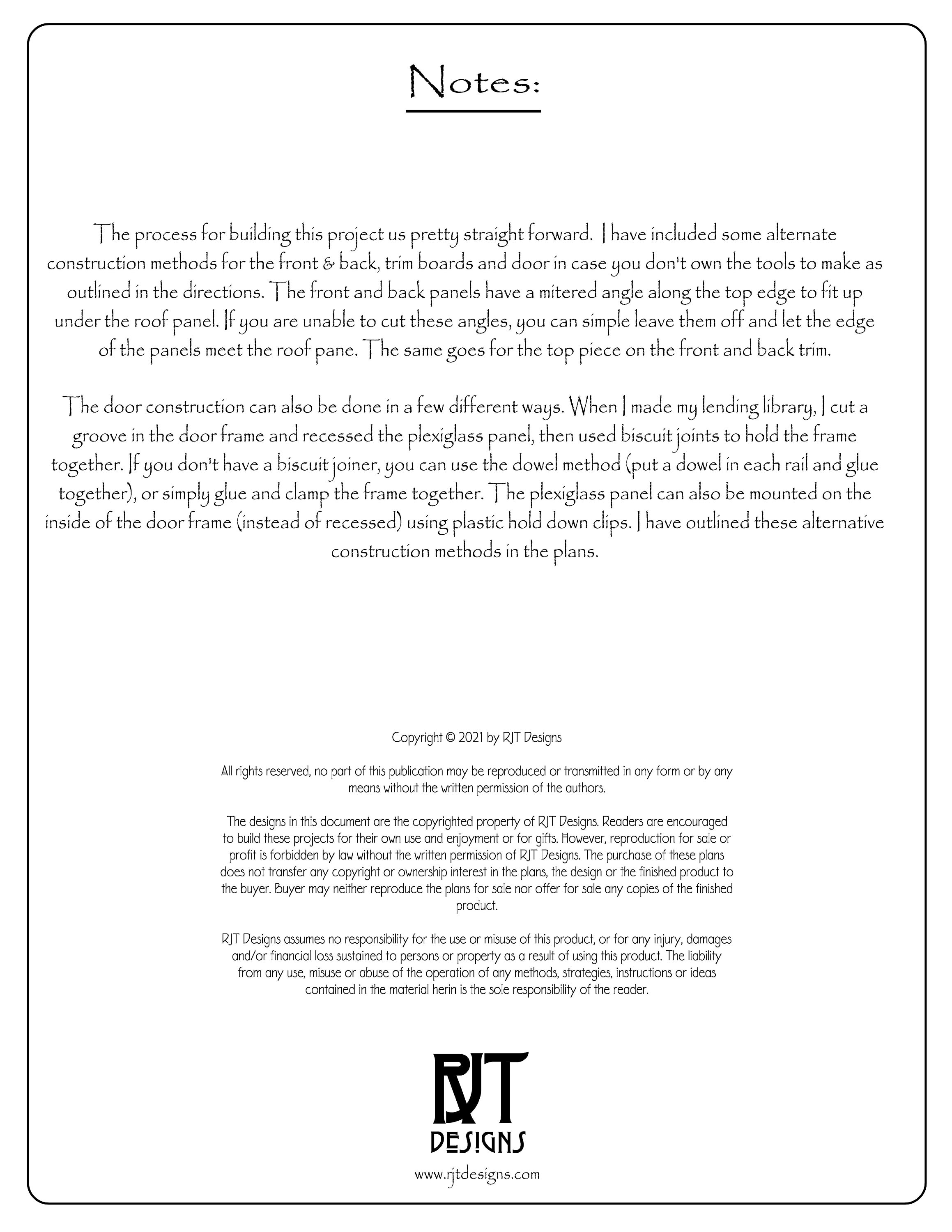 Lending Library Plans PDF Version | Etsy