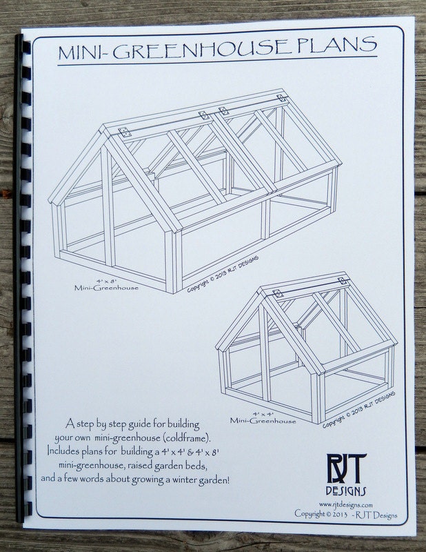 Mini Greenhouse Plans Printed Version | Etsy