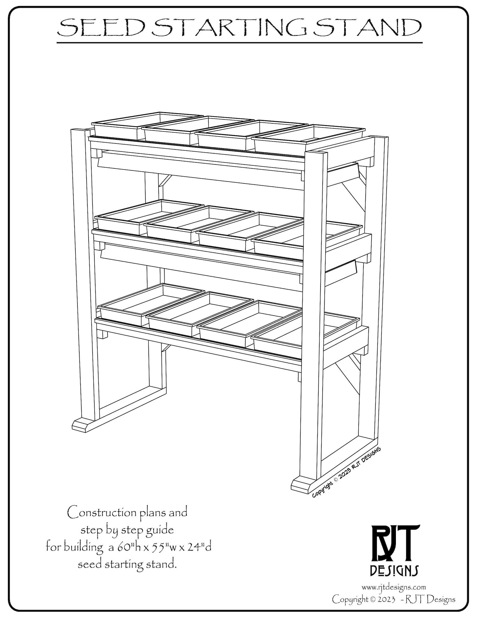 Seed Starting Stand Plans- PDF Version - Etsy