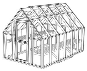 STORMIE 20 Ft Stormproof Polytunnel Greenhouse High Tunnel Wood Framed ...