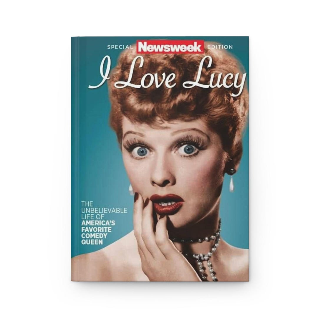 Lucille Ball "i Love Lucy" on Newsweek Inspired Hardcover Journal - Etsy