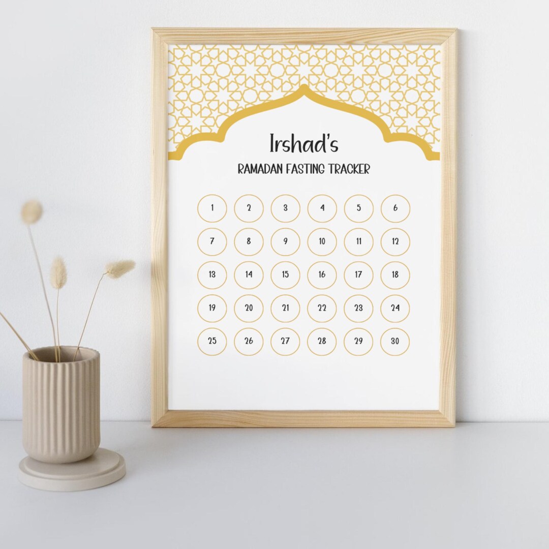 Ramadan Fasting Tracker for Kids | Editable and Printable PDF | A4, US ...