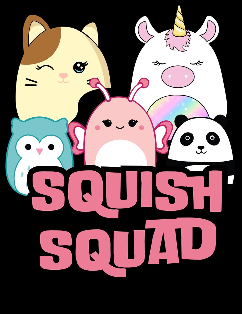Squishmallow "squish Squad" Digital Png - Etsy