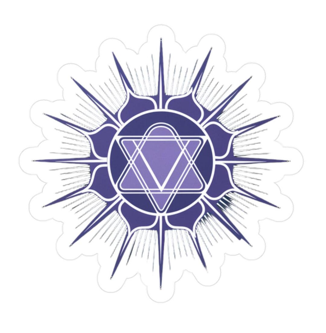 Crown Chakra Symbol Sticker: Violet Sacred Geometry Vinyl Decal - Etsy
