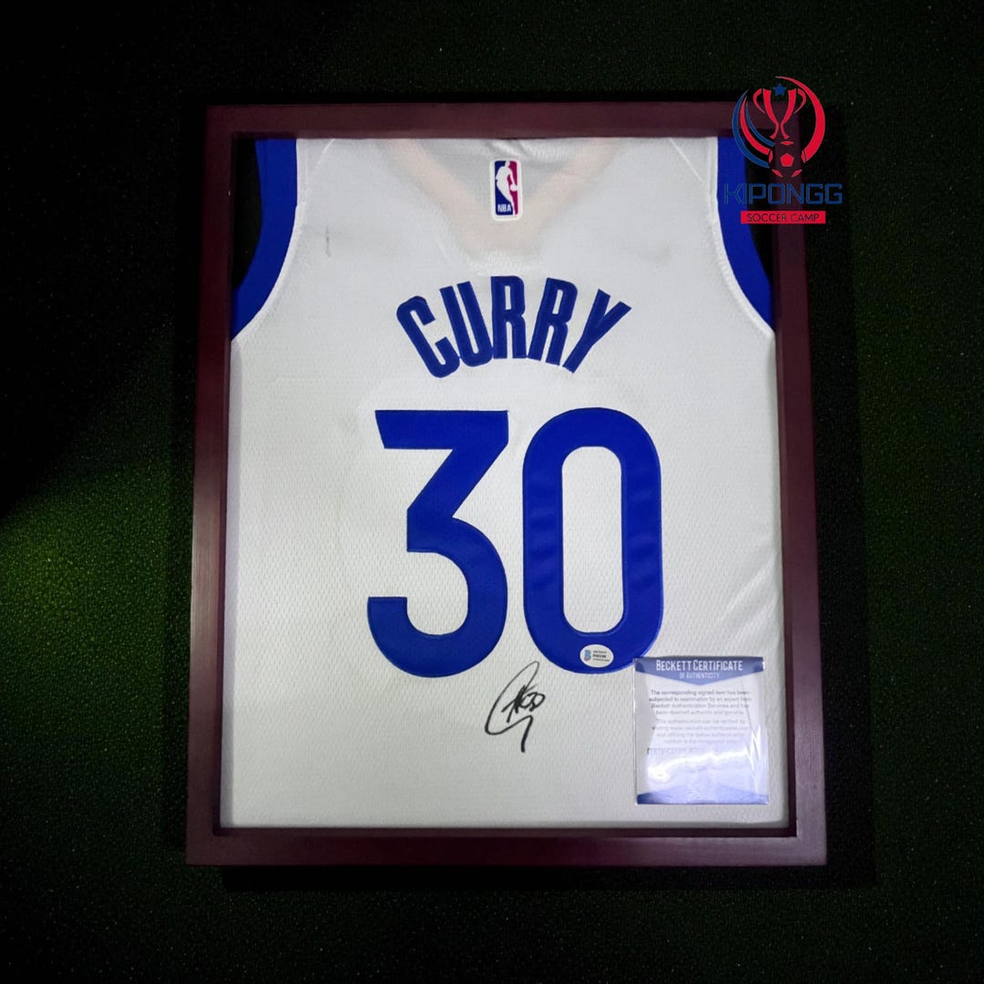 S.curry #30 GSW White Jersey - Certified BAS Autograph - Framed GSW ...