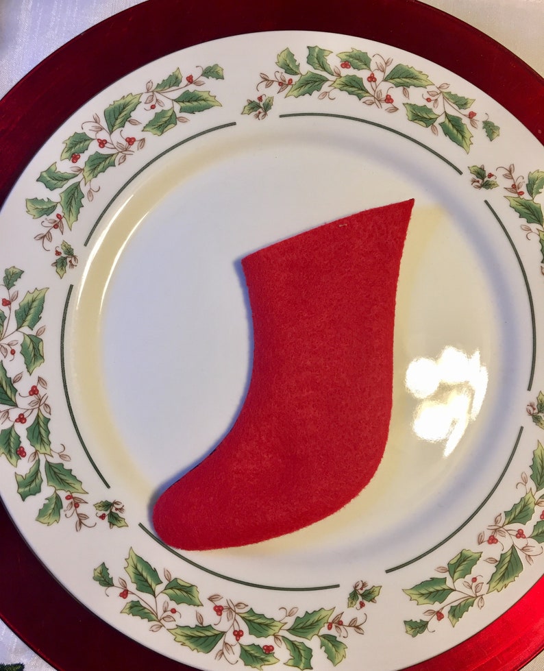 Small Buffalo Plaid Mini Christmas Silverware Stocking for the Table ...