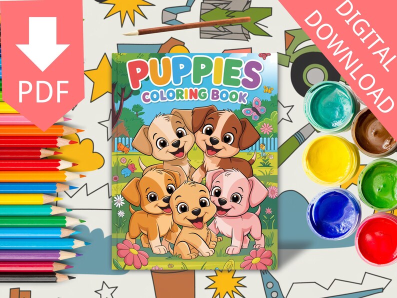 100 Puppy Coloring Pages – Cute and Playful Dog Designs for Kids ...